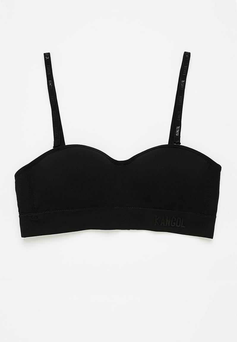 Single moulded seamless bandeau - black