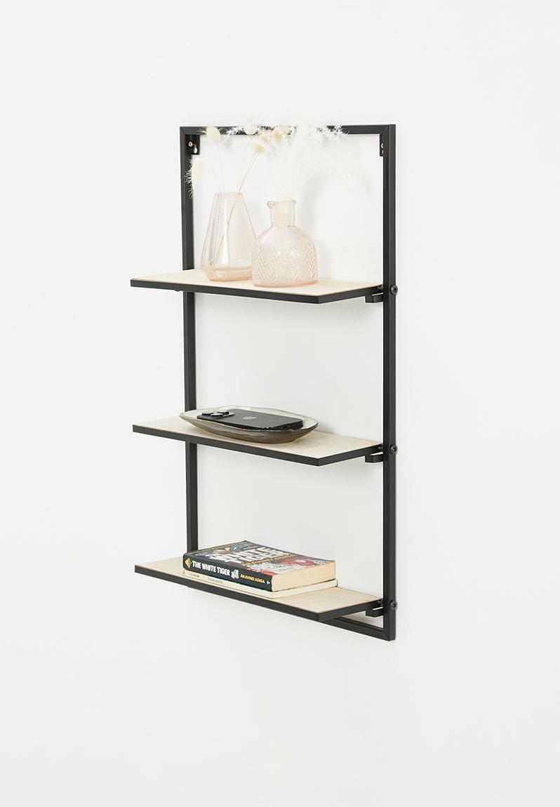 Hannah wall shelf - natural & black