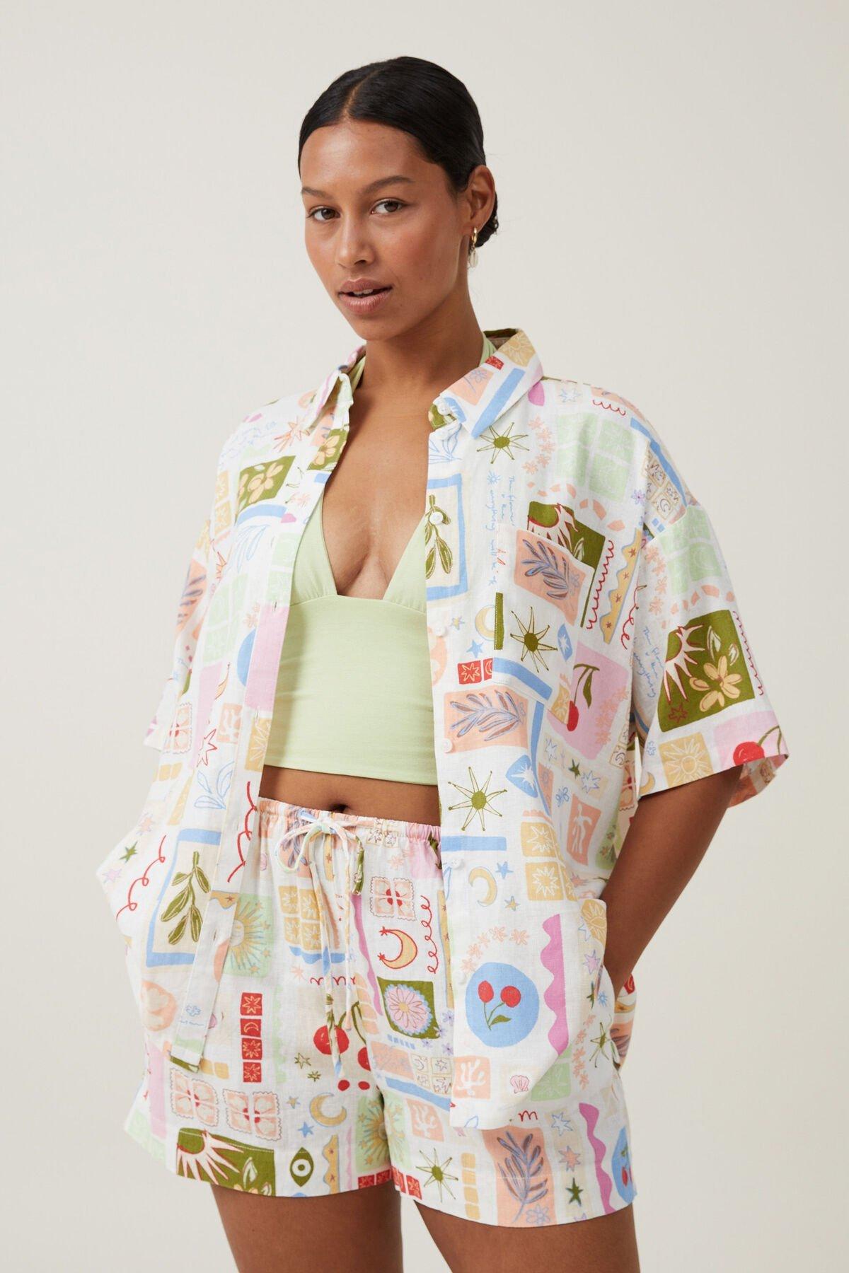 Haven Short Sleeve Shirt - Summer Solstice White