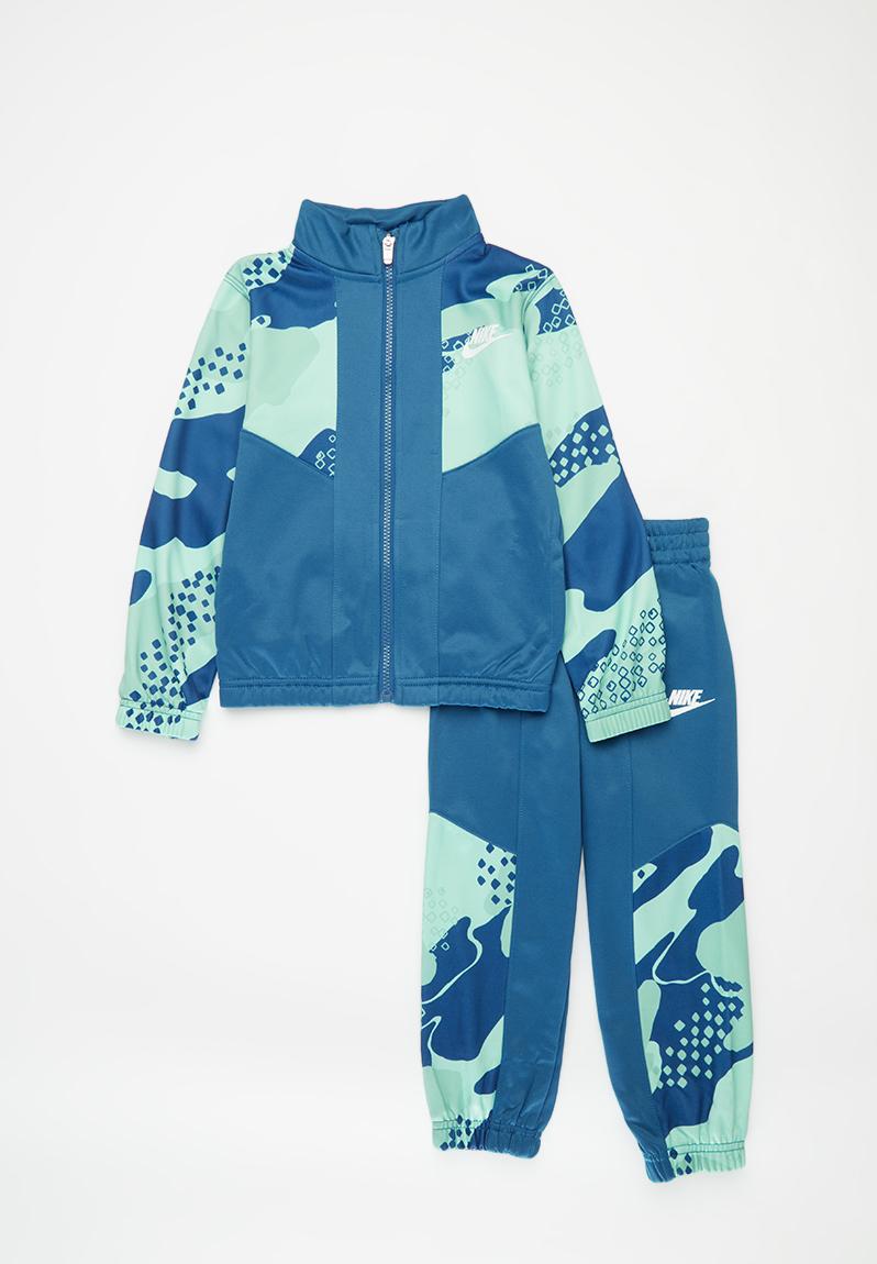 Nike camo full-zip and joggers set - industrial blue