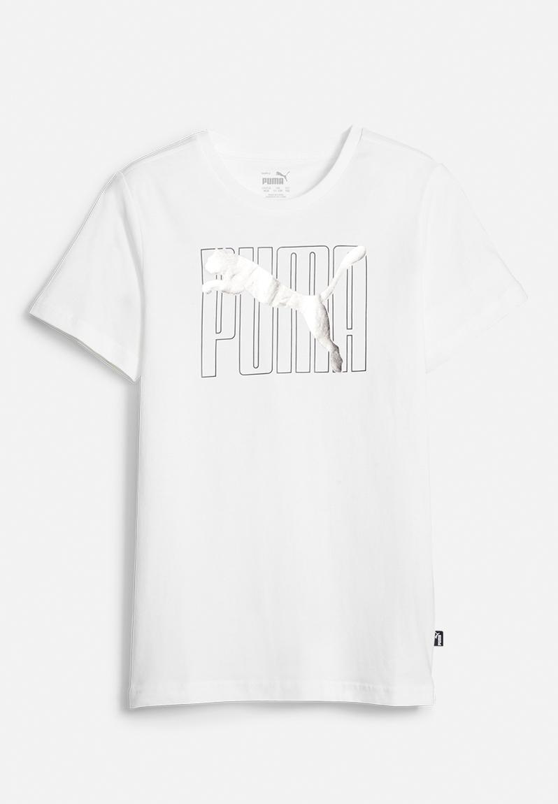 Ess+ logo lab holiday tee b - puma white