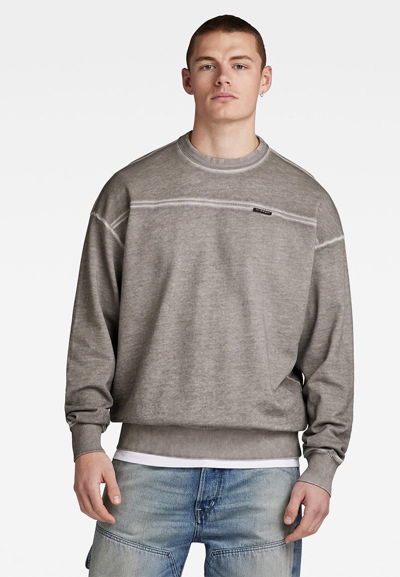 Garment dyed loose r sw Heavy hodson sweat ub o rfd - elephant skin gd