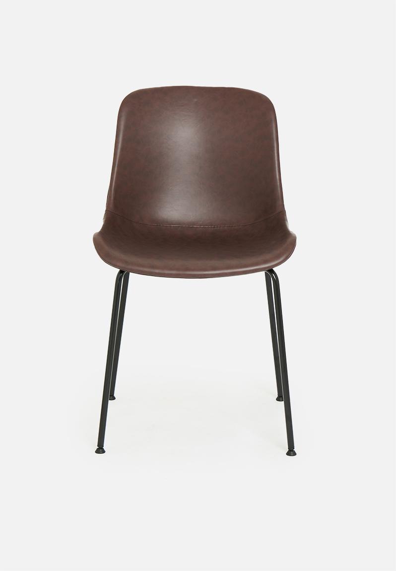Santiago PU dining chair - brown