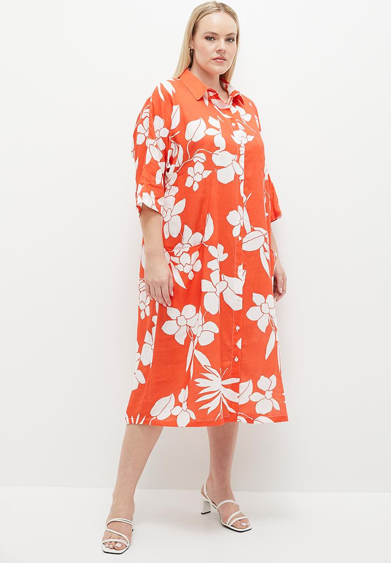 Cassia - Orange/White Floral1