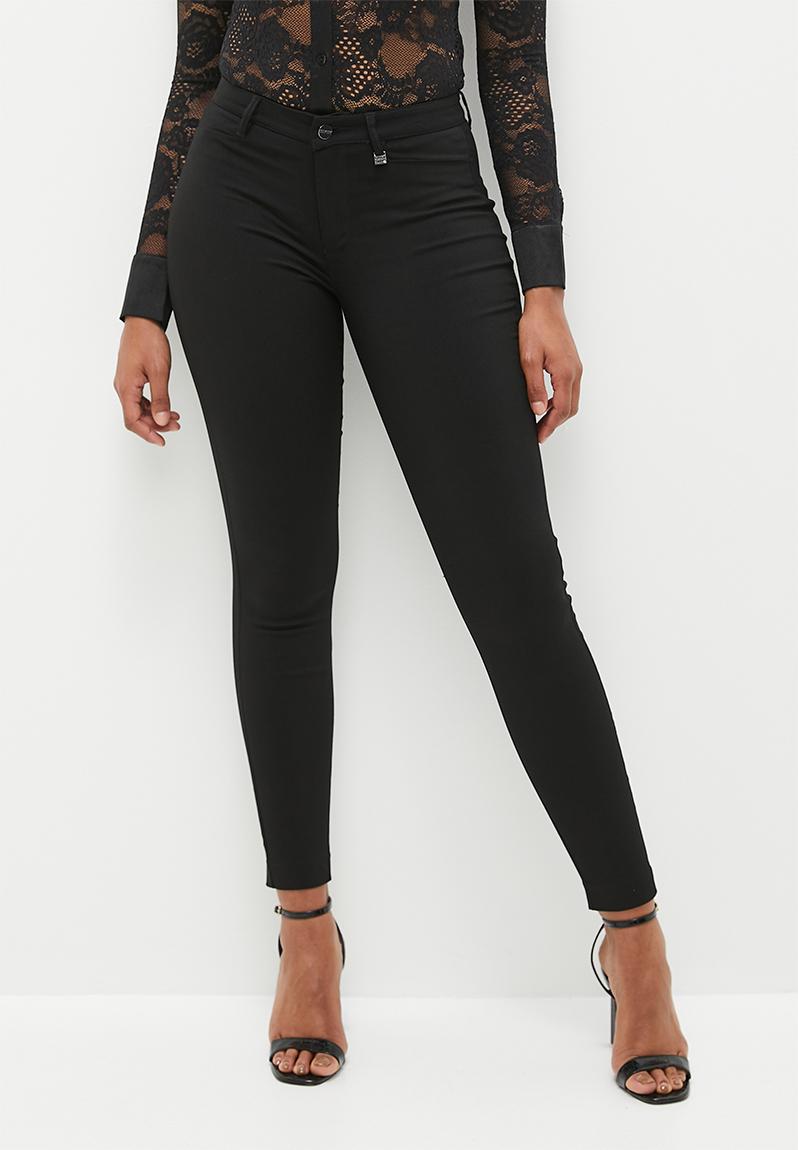 Reece: Mid Waist Skinny Leg - Black