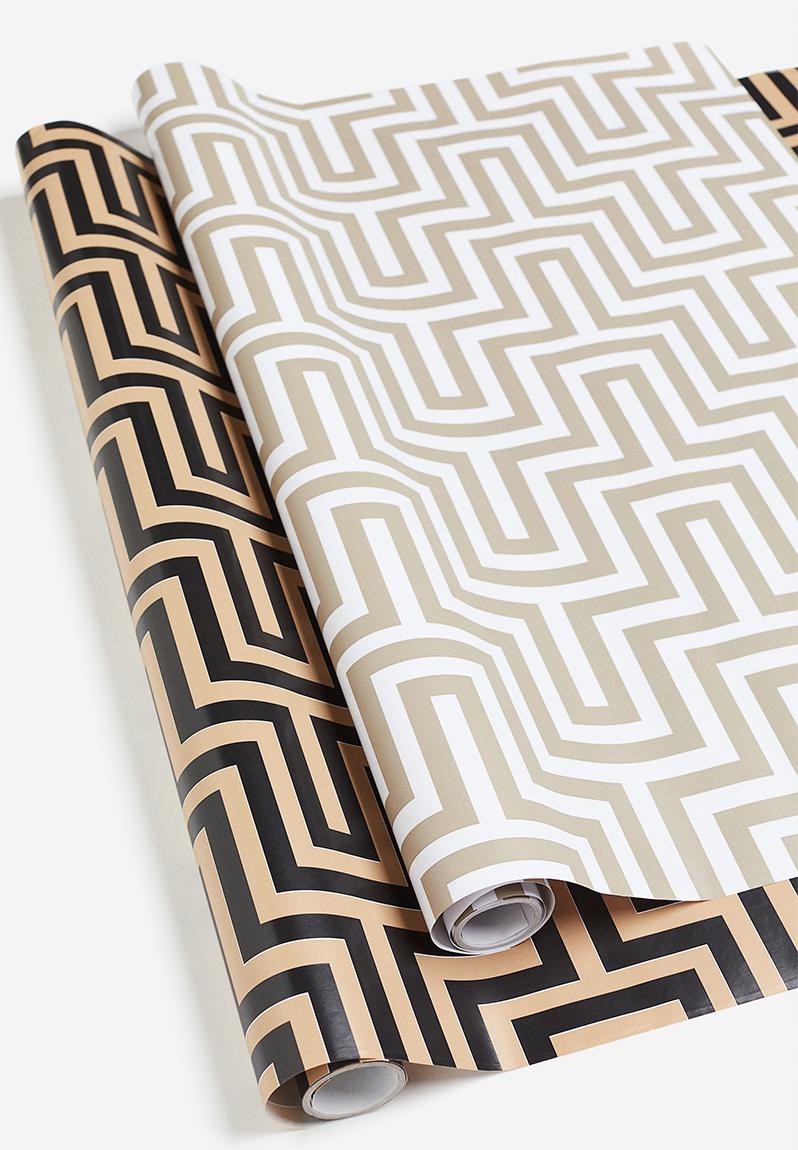 2-pack gift wrap - light beige/patterned - 1201269001 H&M Wrapping ...