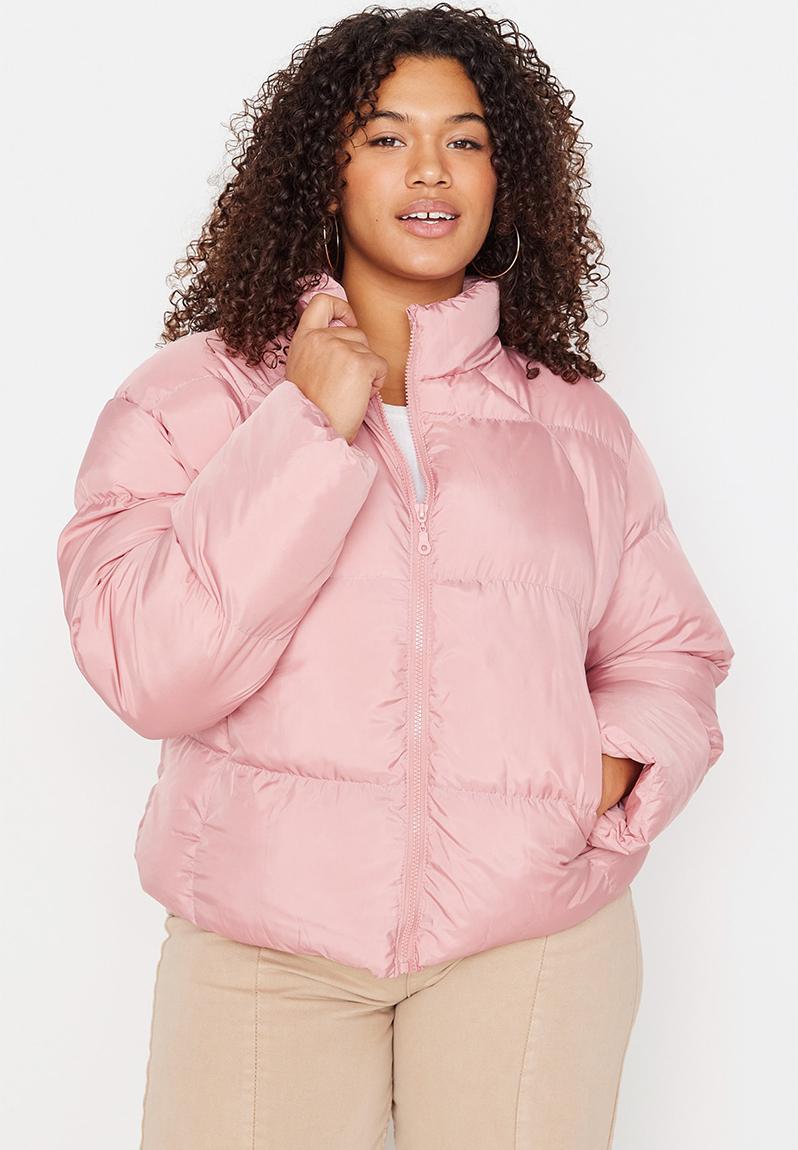 Plus crop down jacket - pink Trendyol Jackets & Coats | Superbalist.com