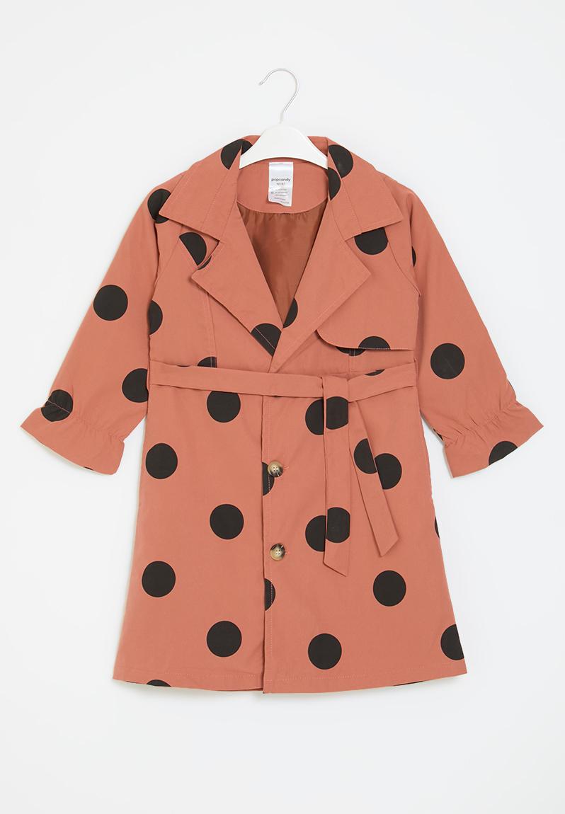 Polka dot trench coat - pink Pop Candy Jackets & Knitwear | Superbalist.com