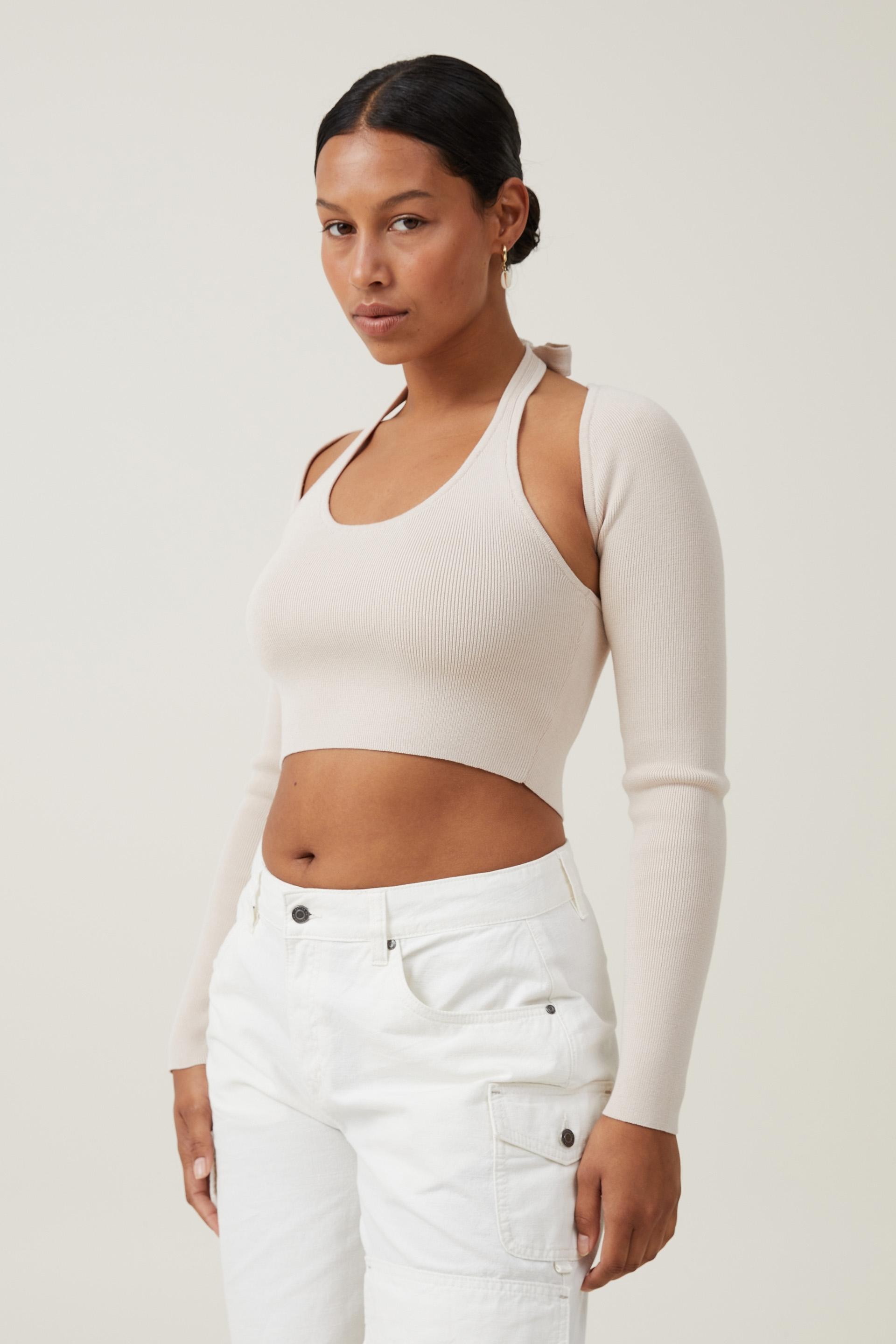 Fitted Summer Shrug Set - Stone