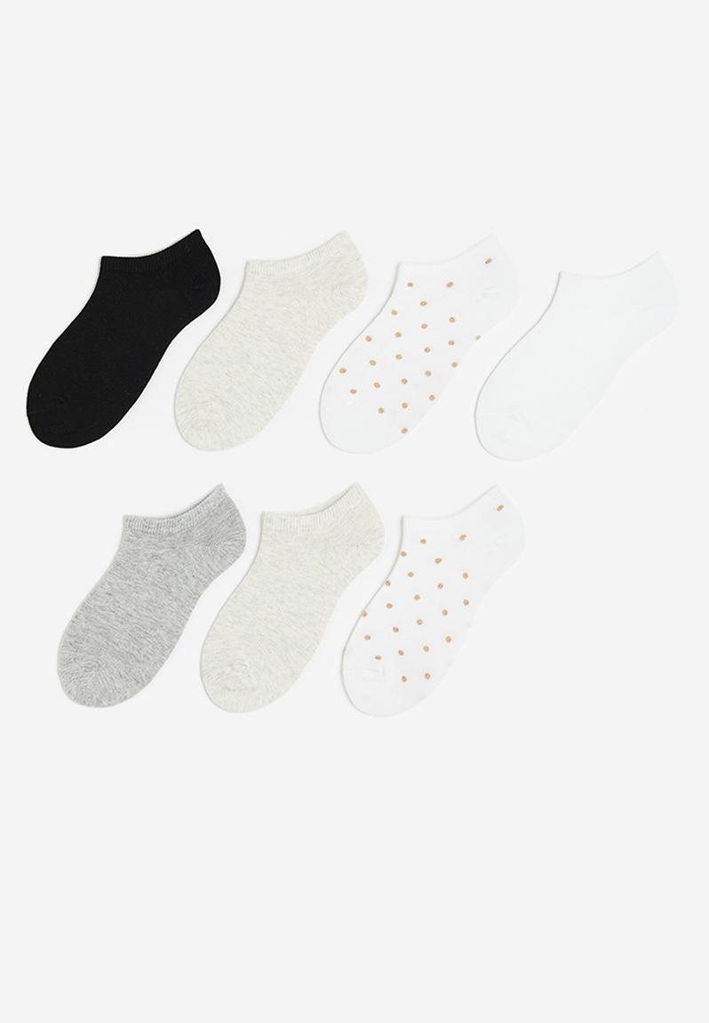 7-pack trainer socks - white/spotted - 0631536089 H&M Stockings & Socks ...