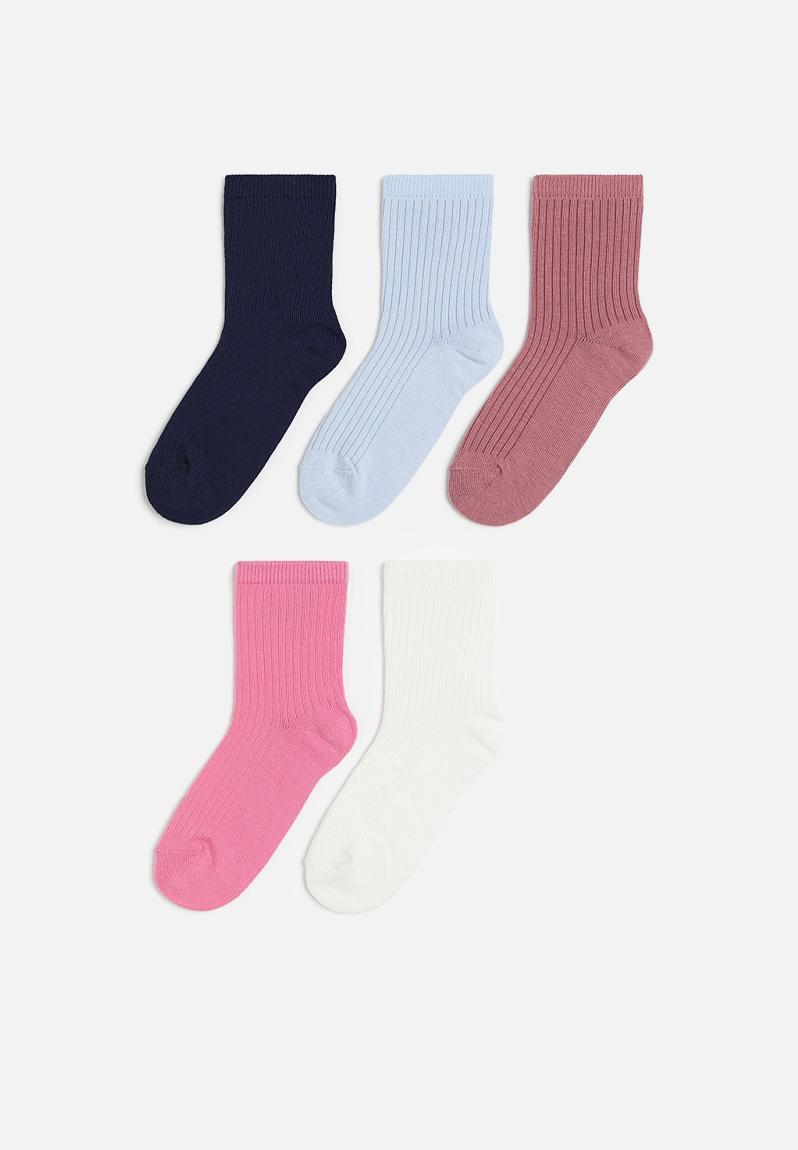 5-Pack socks - dark blue/light blue/old rose - 1175656001
