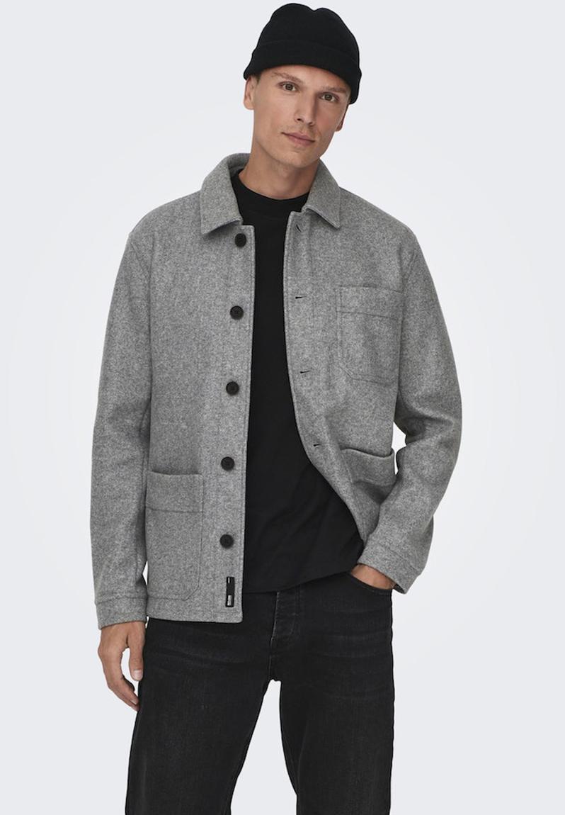 OnsJax Aw Jacket Otw - Light Grey Melange