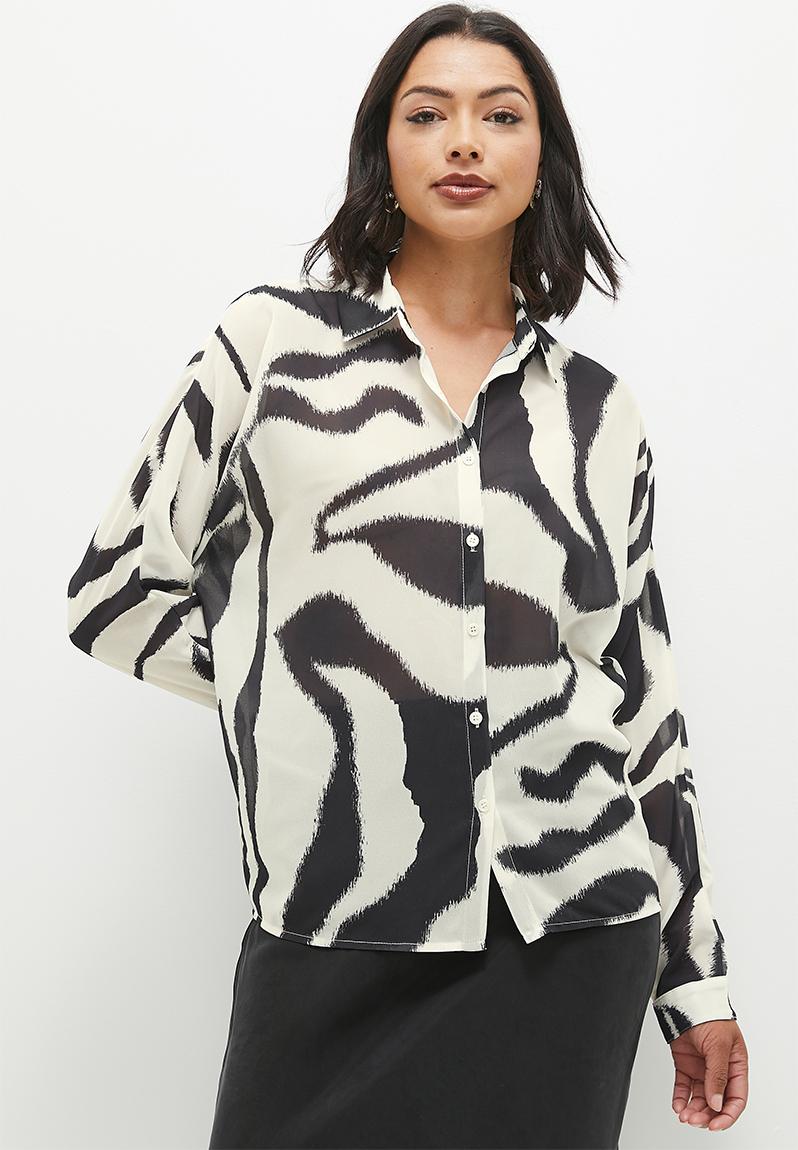 Printed voile shirt - abstract zebra edit Shirts | Superbalist.com