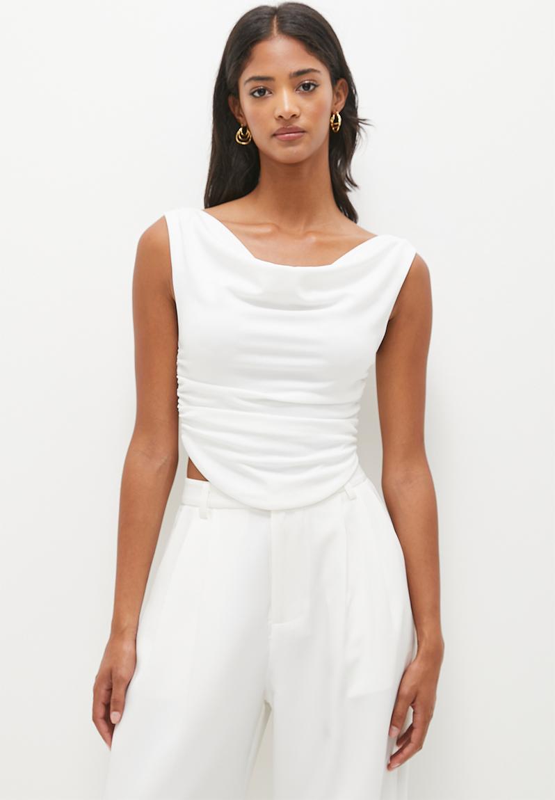 Cowl Drapey Top - White MILLA T-Shirts, Vests & Camis | Superbalist.com