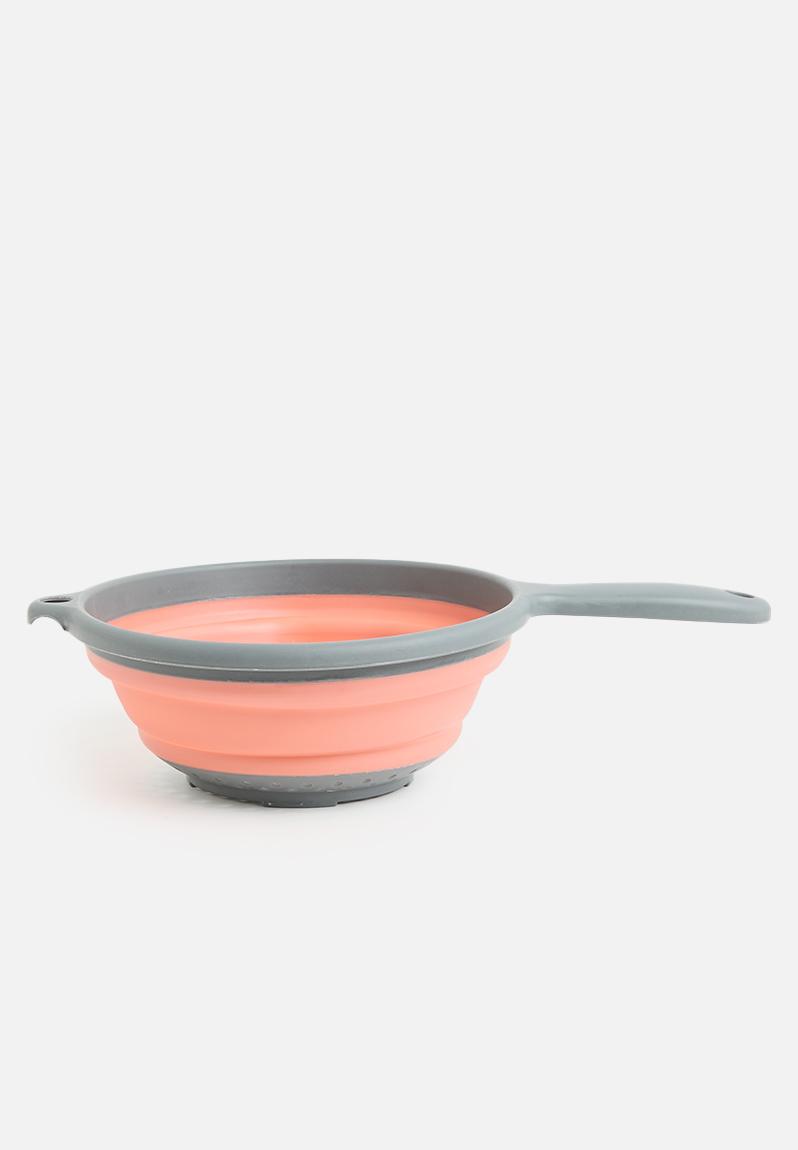Foldable strainer - coral