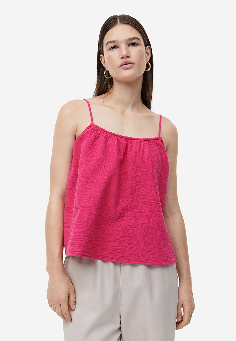 Strappy Top Cerise 1122069008 Handm T Shirts Vests And Camis