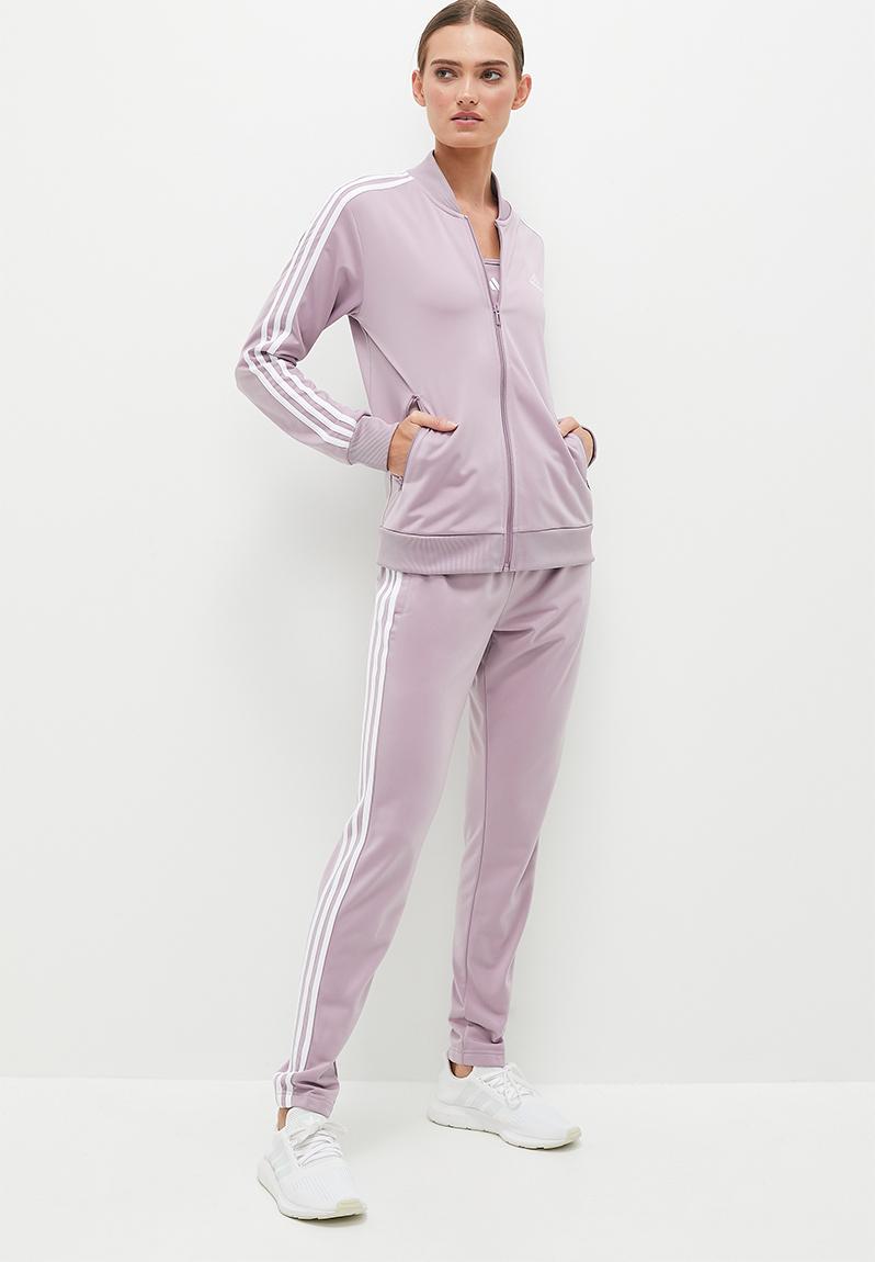 W 3S Tr Ts - Preloved Fig/White adidas Performance Bottoms ...