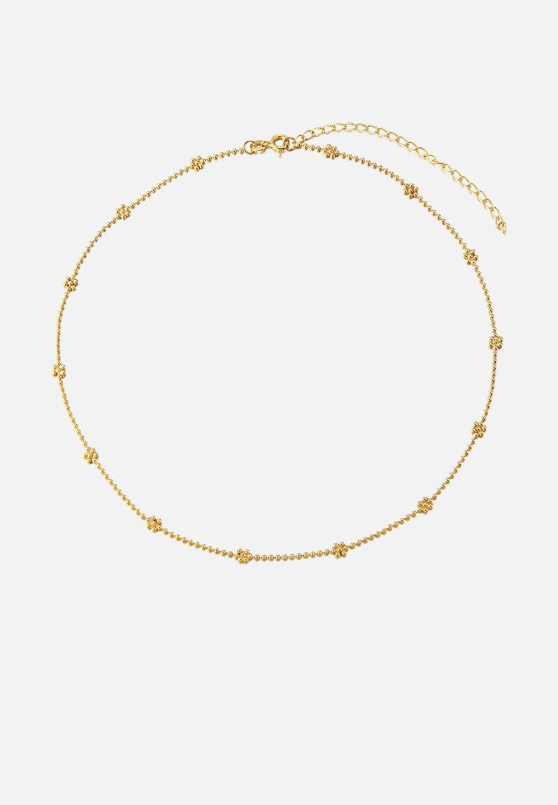 Daisy chain necklace - gold