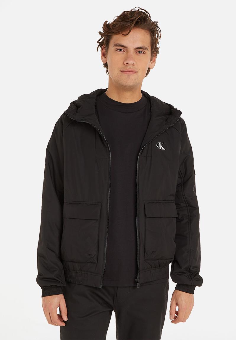 Padded hooded harrington - ck black