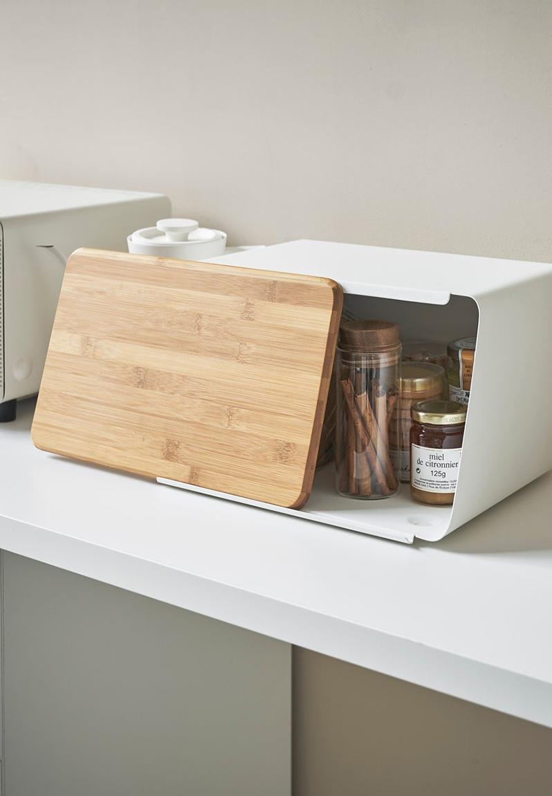 Tower Bread Case w/ Removeable Lid - White