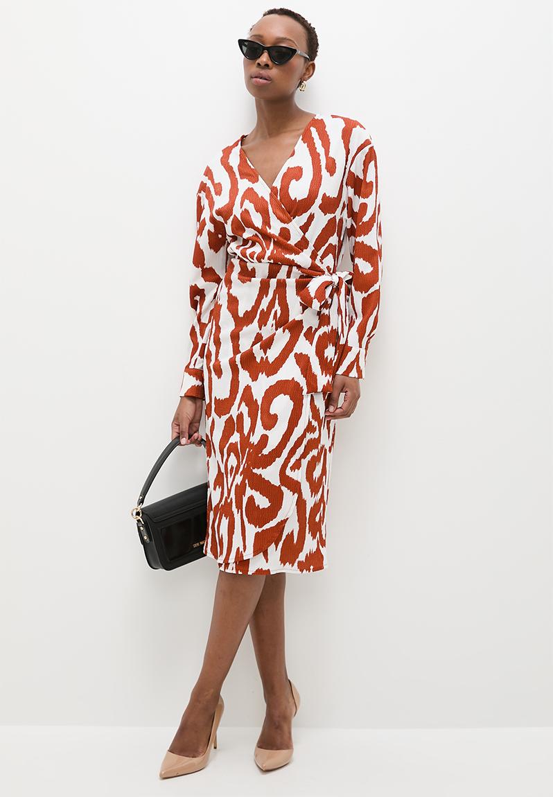 Soft wrap dress - mocca