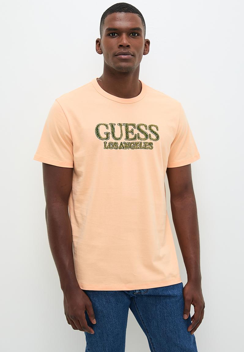 Ss Cn Guess Los Angeles Tee - Energy Peach