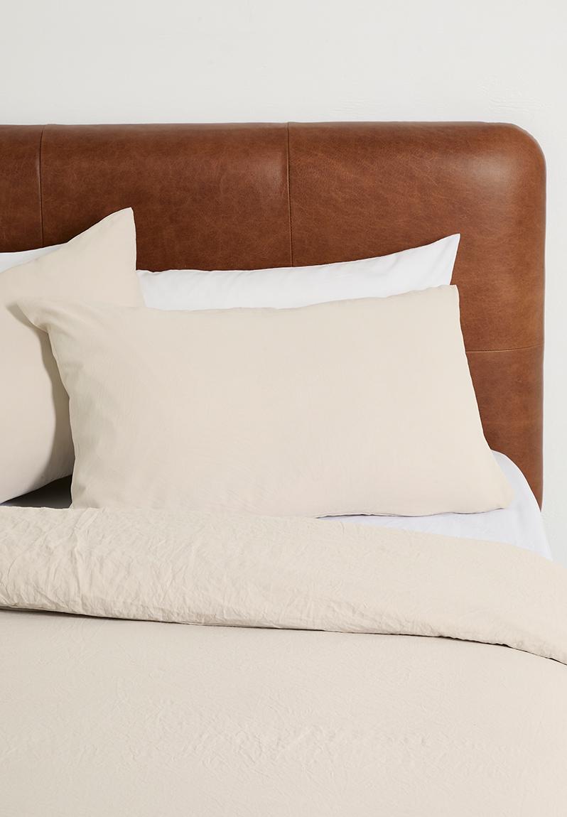 Linen Look Duvet Cover - Stone