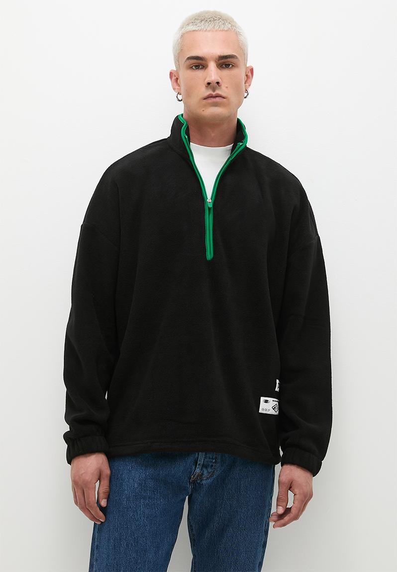 Onsclark rlx fleece 1/2 zip - black