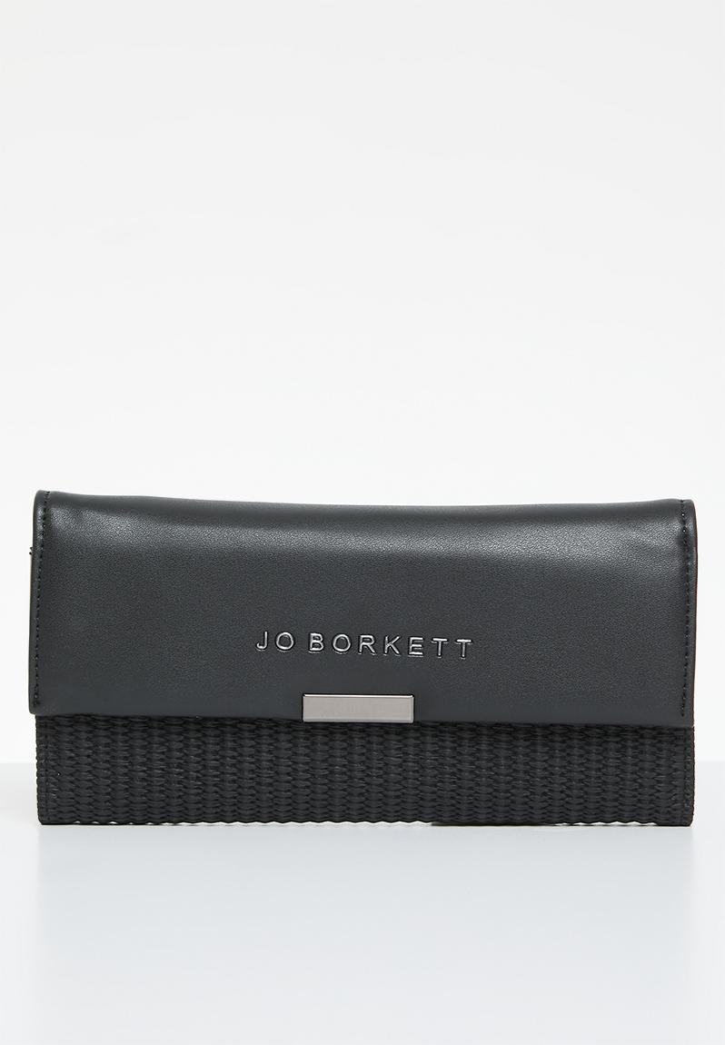 Jade tri-fold purse - black