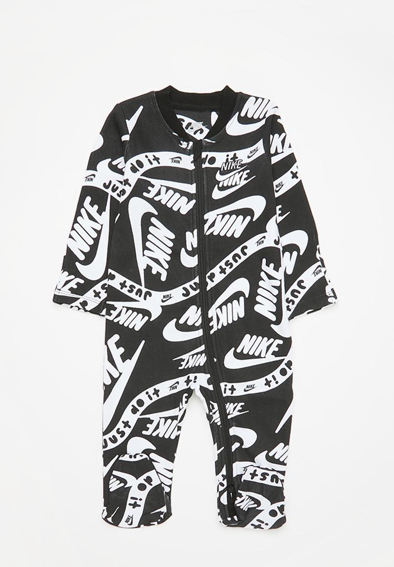 Nike all-over print coverall - black