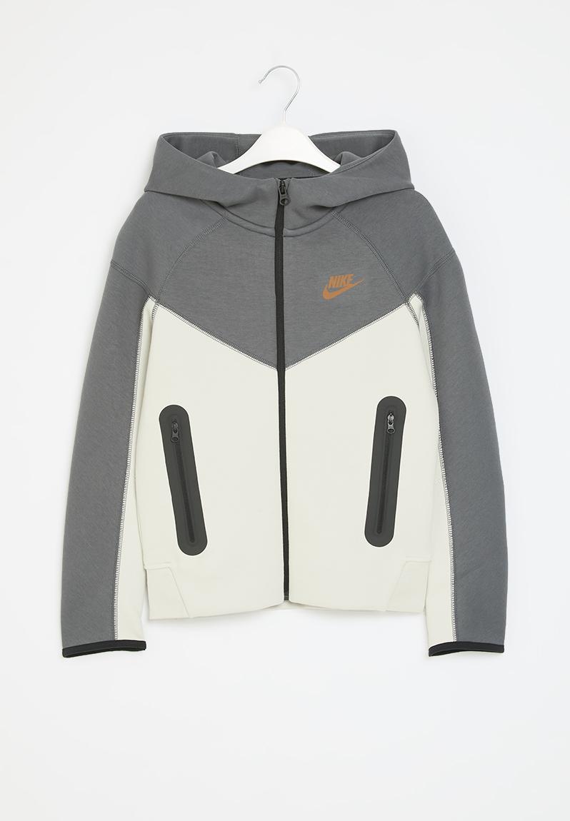 B Nsw Tech Flc Fz - Dark Grey/Light Bone/Lt British Tan
