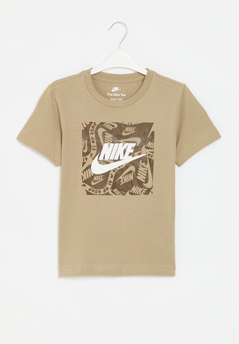 Nike brandmark square basic tee - khaki