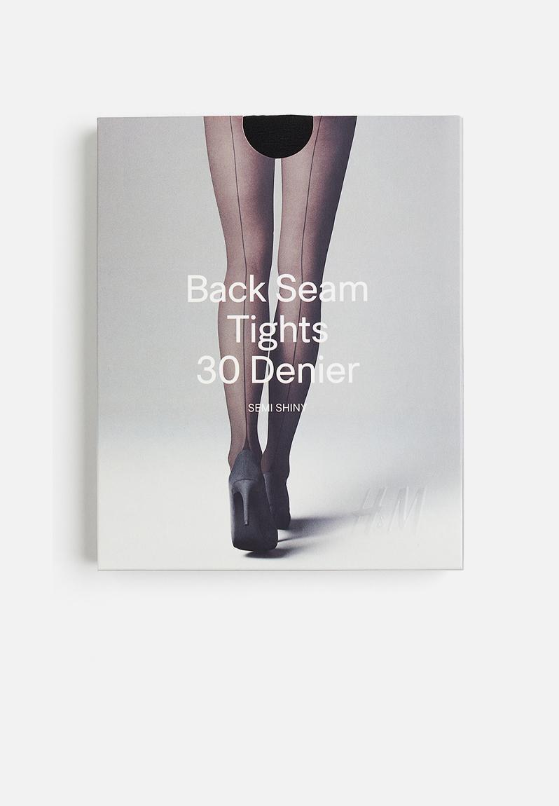 Seam-detail tights - black - 1197297001