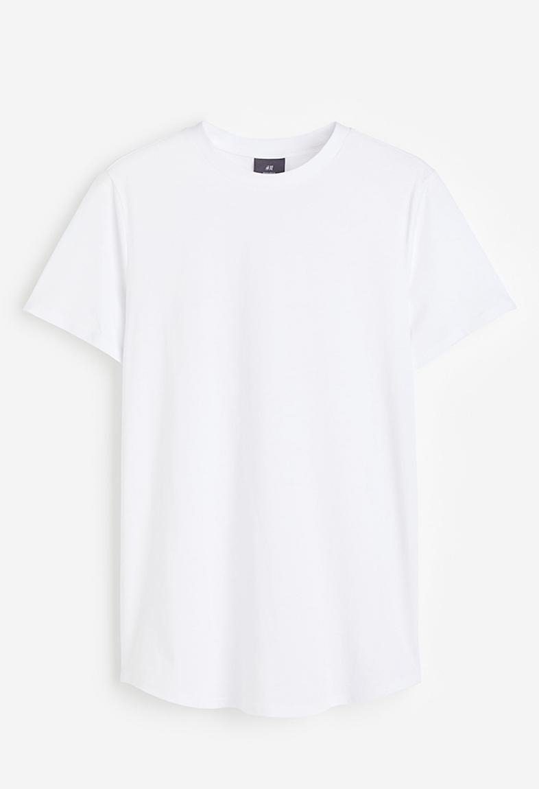 Long regular fit t-shirt - white - 0598755002