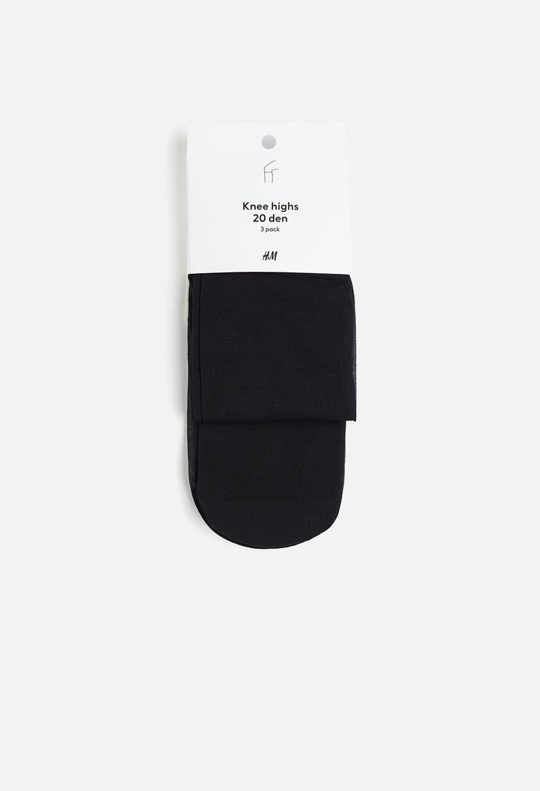 3-pack knee socks - black - 1197637001