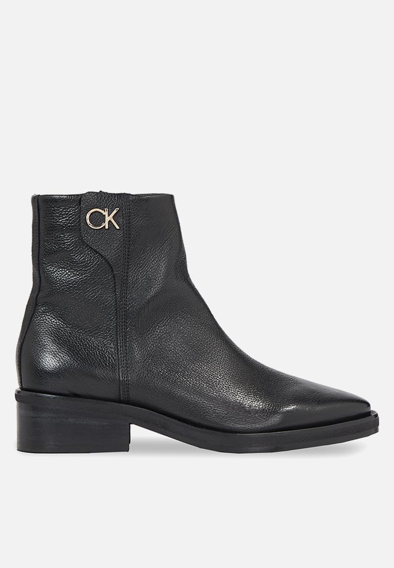 Tapered block heel boot w/hw 30 - ck black