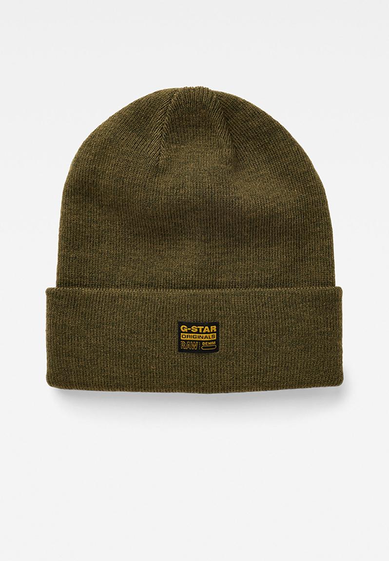 Effo Long Beanie - Dark Olive G-Star RAW Headwear | Superbalist.com