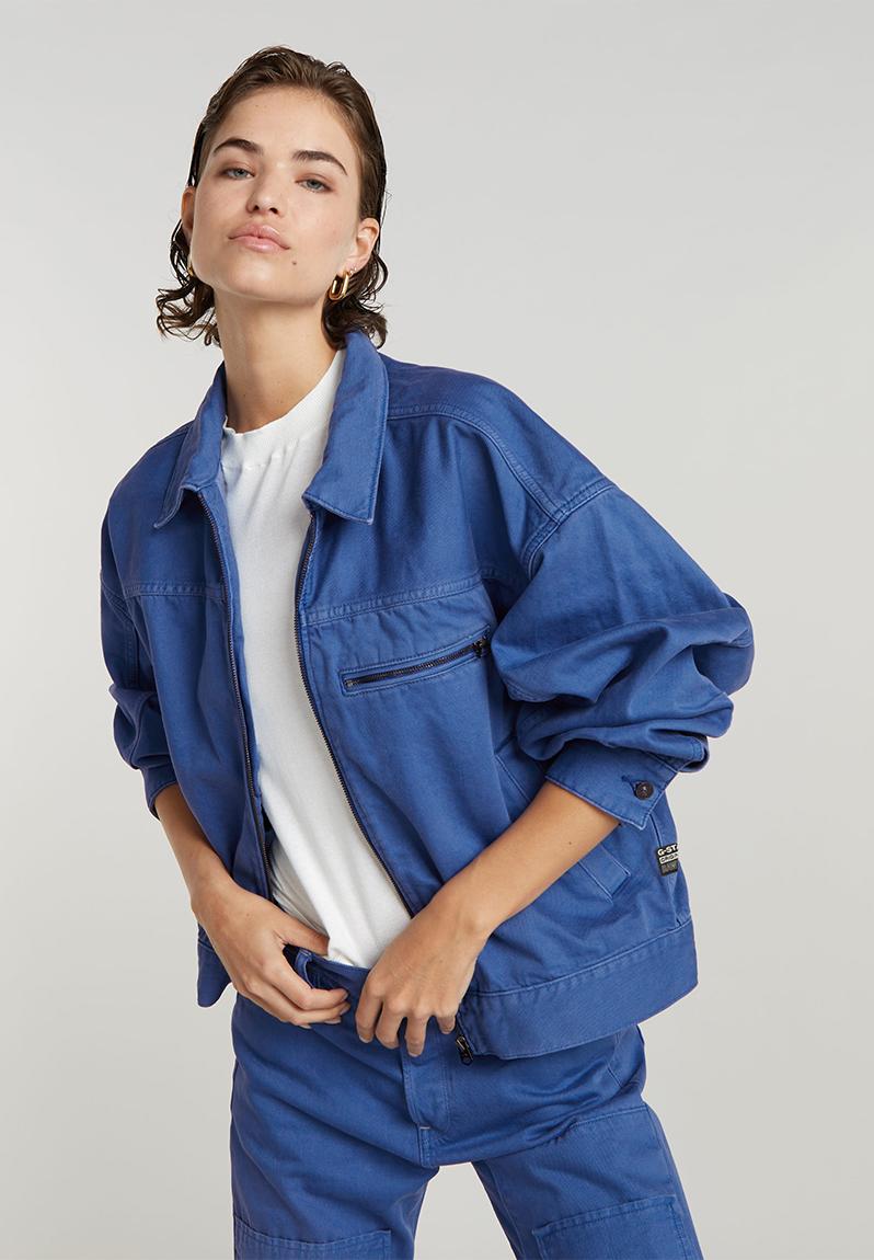 Coach Bomber jacket wmn - faded blue papillon gd patched