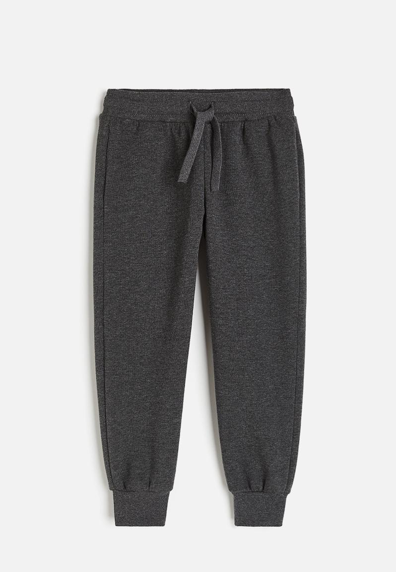Brushed-inside joggers - dark grey - 743530103