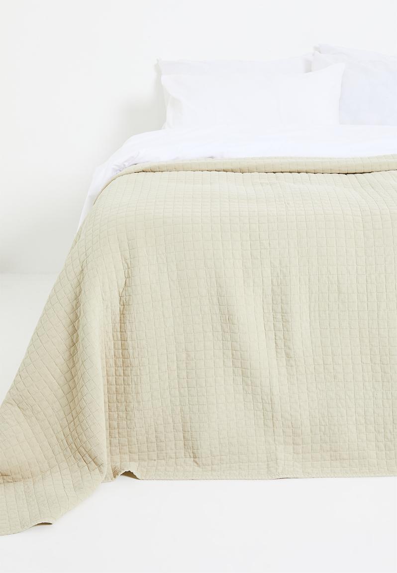 Cotton Stone Wash Bed Quilt - Stone