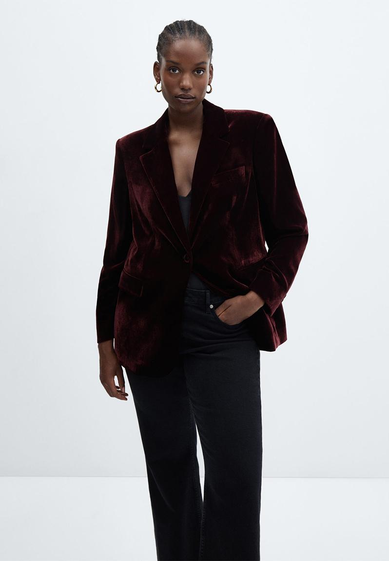 Plus Blazer Combi - Dark Red MANGO Jackets & Coats | Superbalist.com