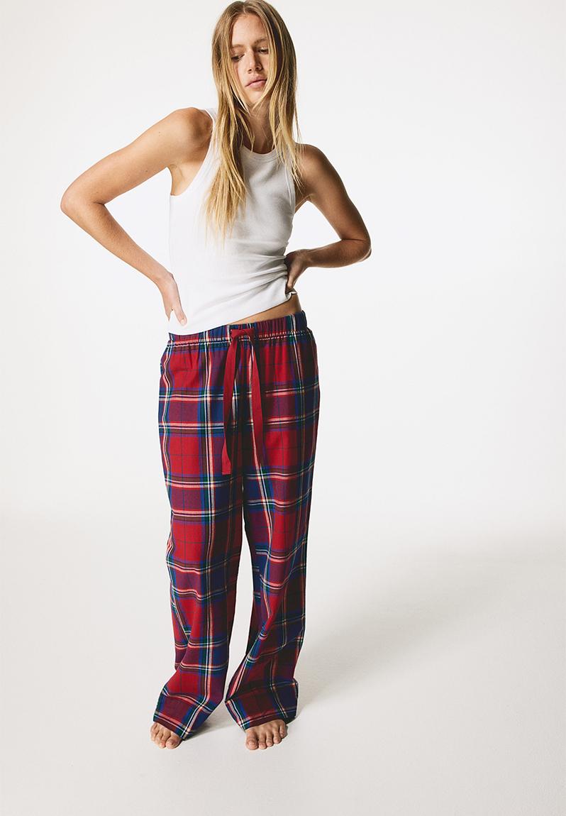 Pyjama bottoms - red/blue checked - 1107805010