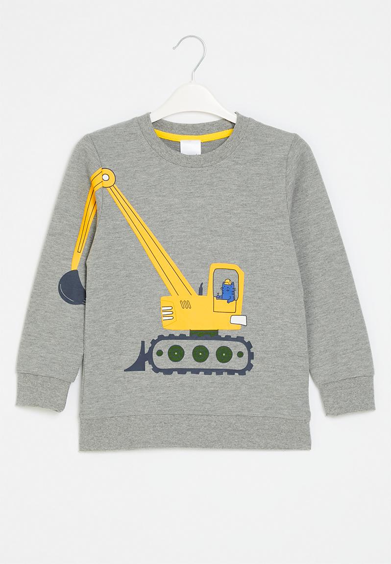 Printed sweat top - grey & yellow POP CANDY Tops | Superbalist.com