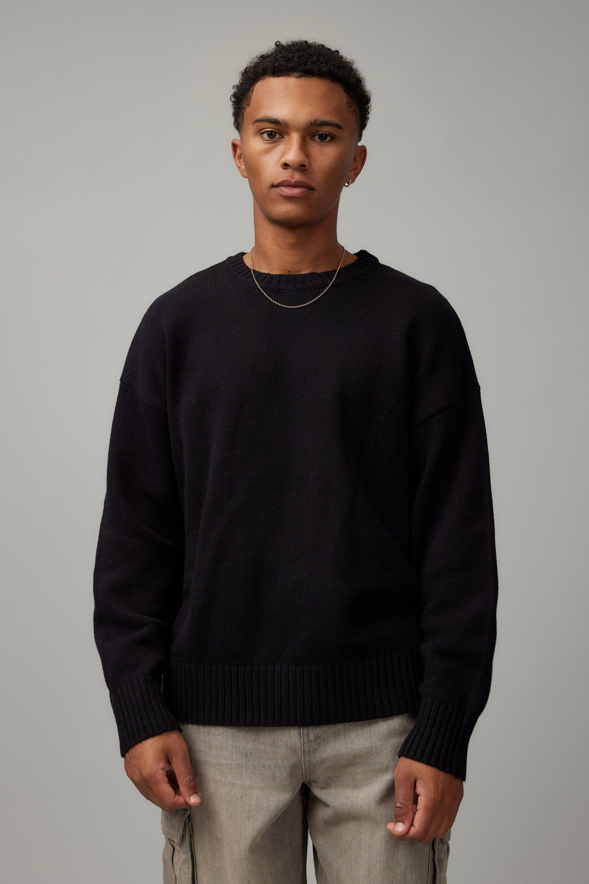 Boxy Crew Neck Knit - Black