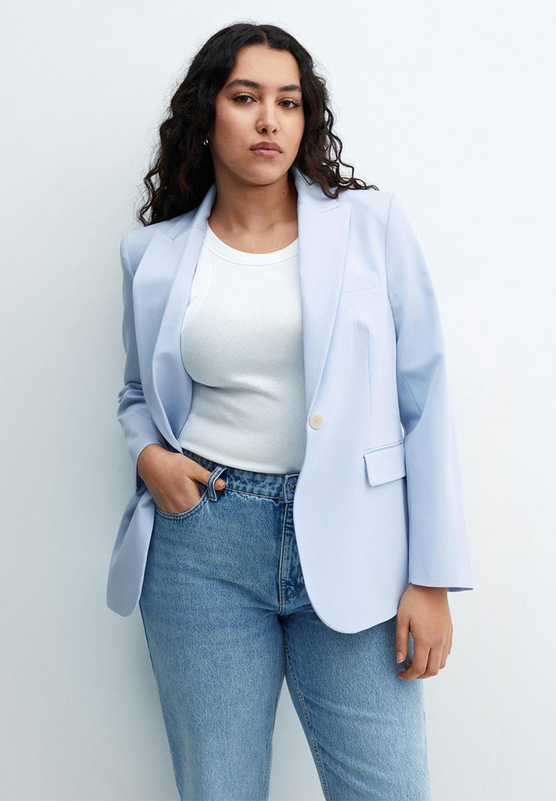 Plus blazer boreal - mid-blue MANGO Jackets & Coats | Superbalist.com