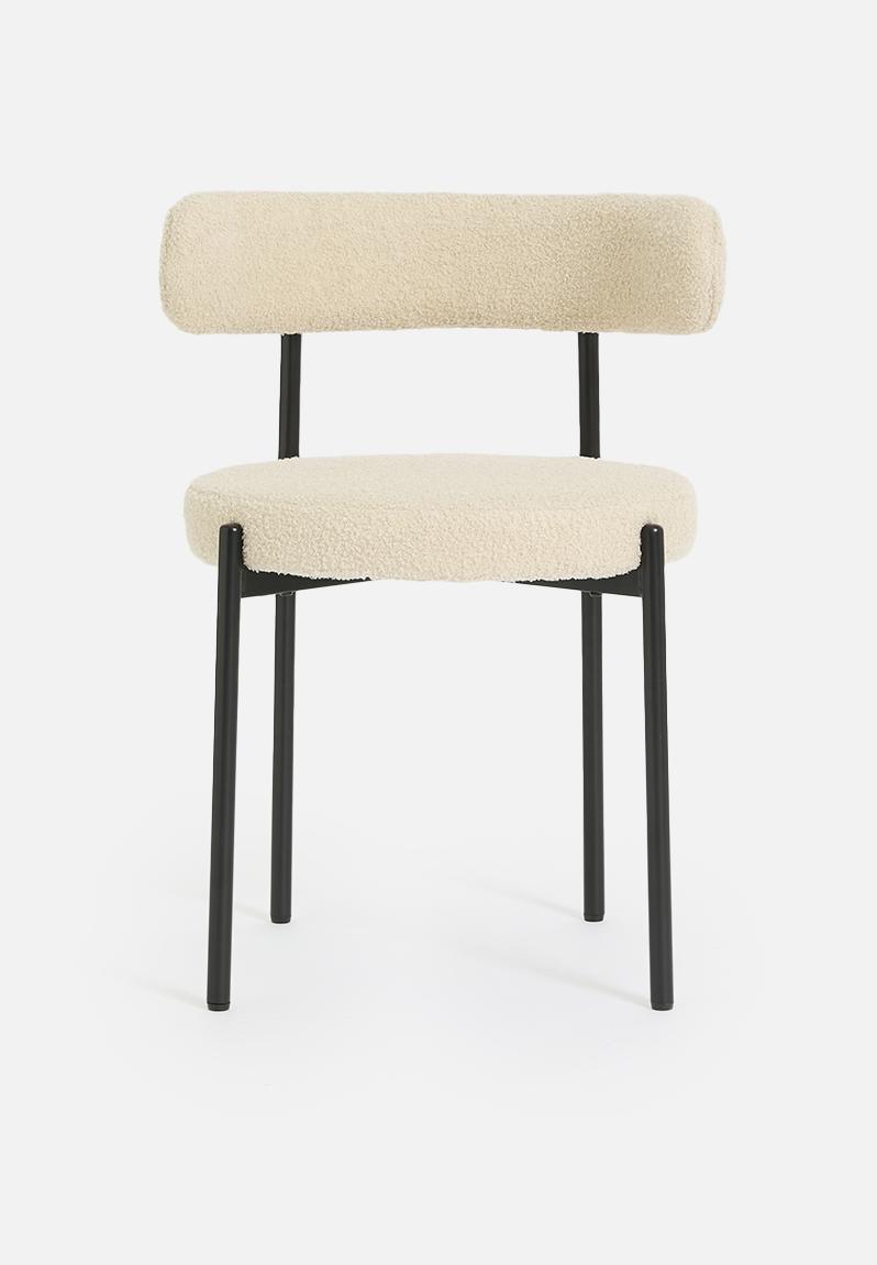 Ana sherpa dining chair - taupe