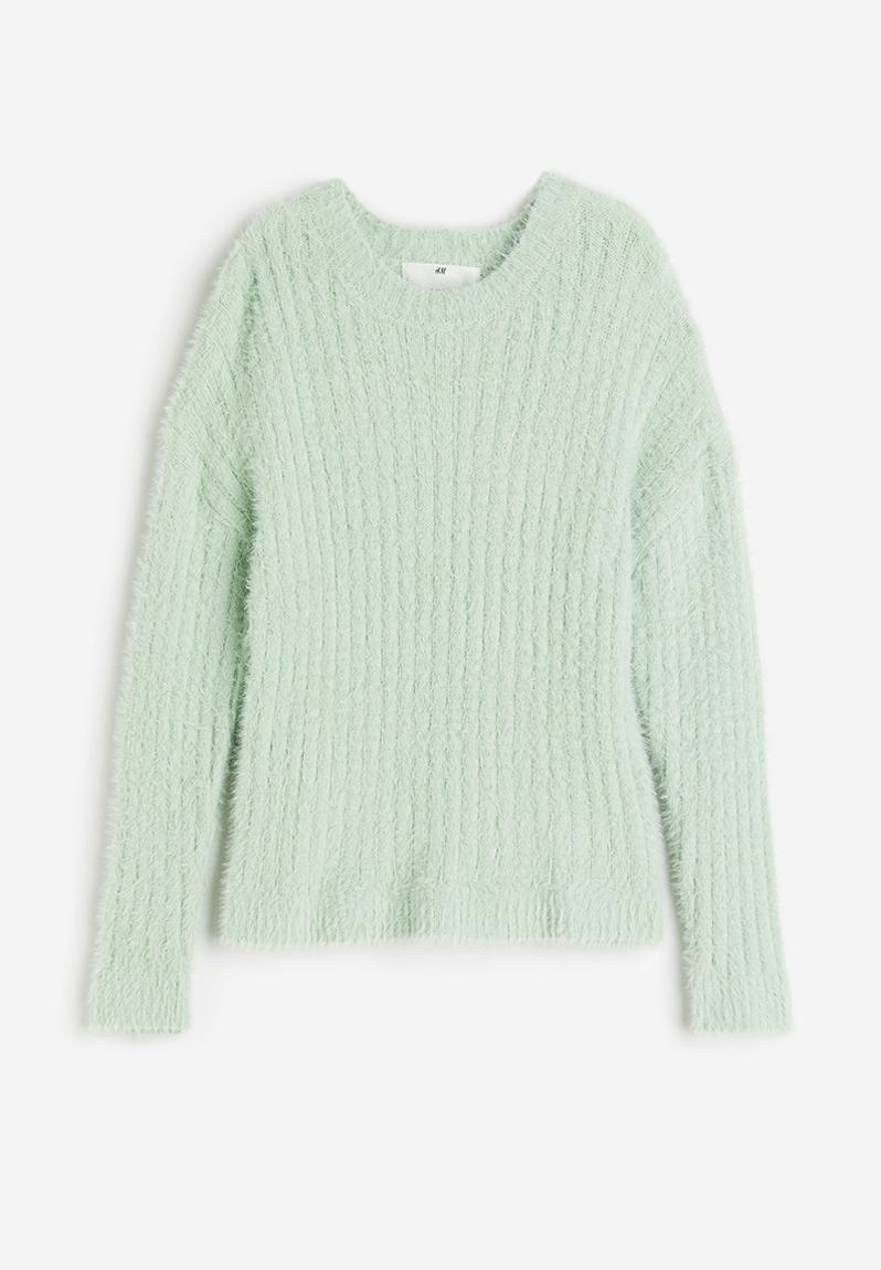 Fluffy jumper - light green - 1193611003 H&M Jackets & Knitwear ...