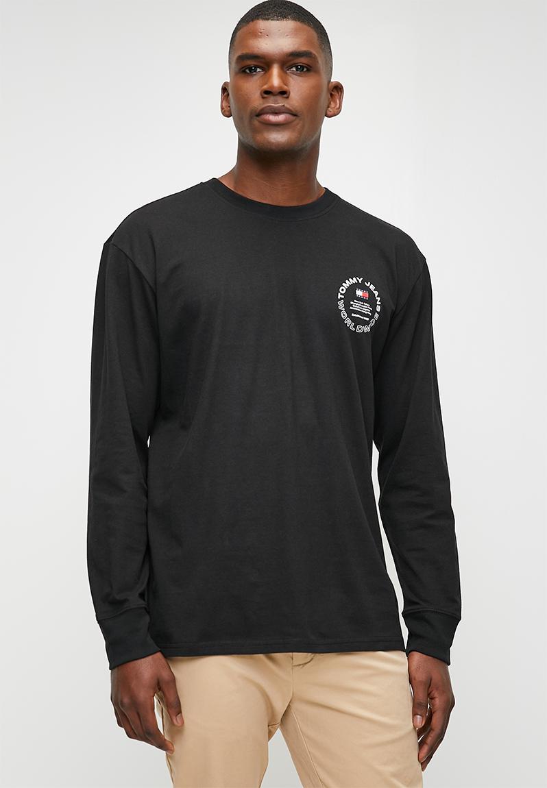 Tjm long sleeve clsc circle entry tee - Black Tommy Hilfiger T-Shirts ...