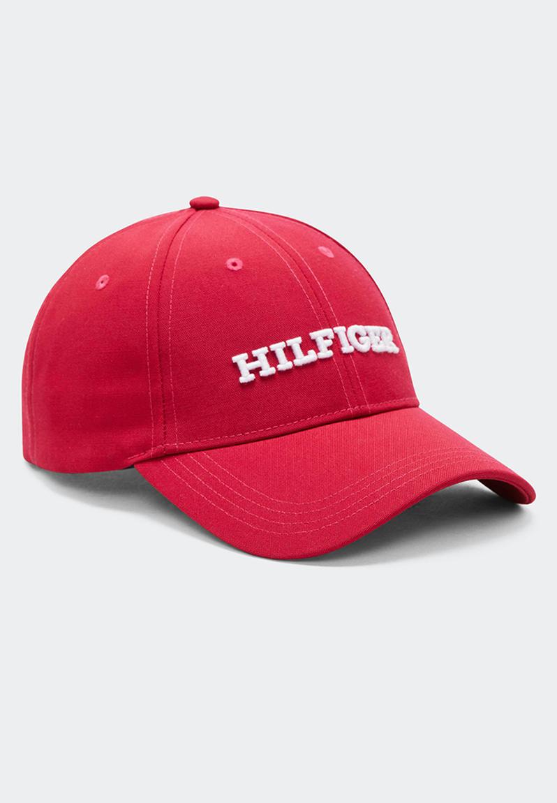 TH Monotype Canvas 6 Panel Cap - Royal Berry Tommy Hilfiger Headwear ...