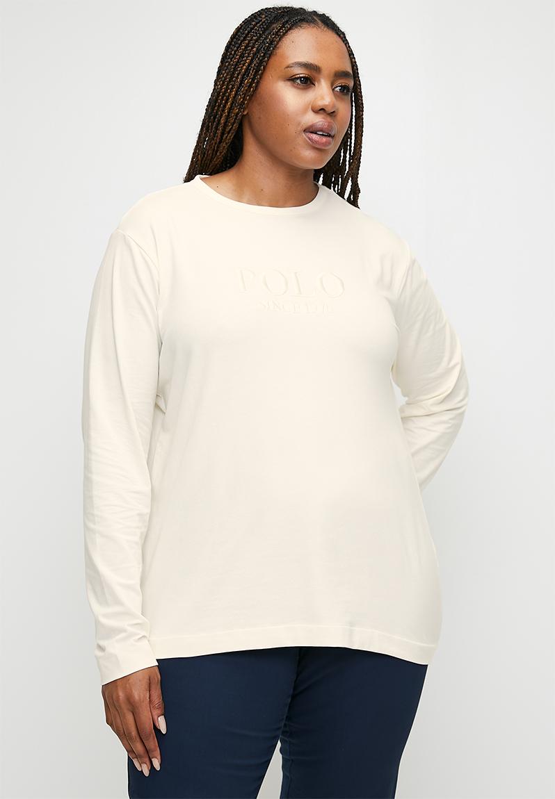Plus Zyanda Ls Logo T-Shirt-Ecru